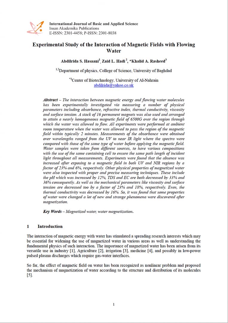 Magnetized Pipe - Dr Garcia Biomagnetism