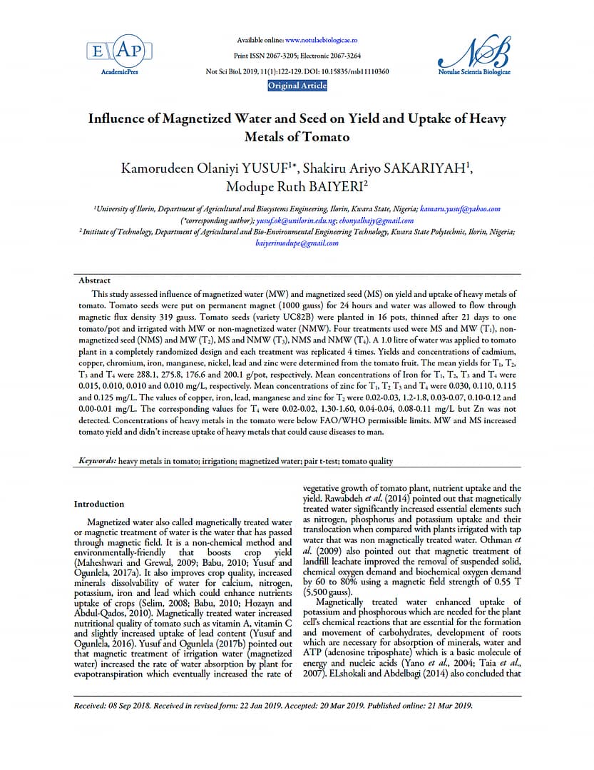 Magnetized Pipe - Dr Garcia Biomagnetism